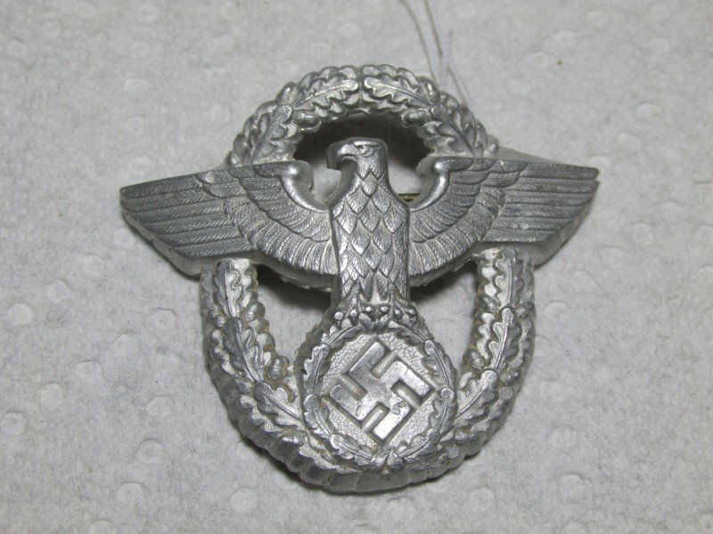 Nazi German Police Cap Eagle Badge Insignia - Mar 09, 2014 | Burns Auction & Appraisal LLC in OH