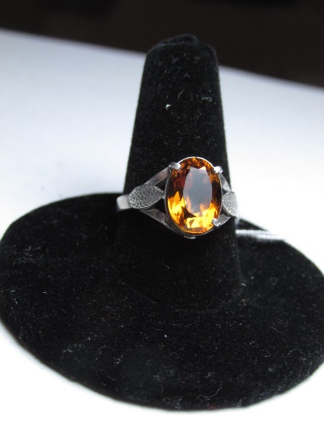 Antique Sterling Silver And Gemstone Ring