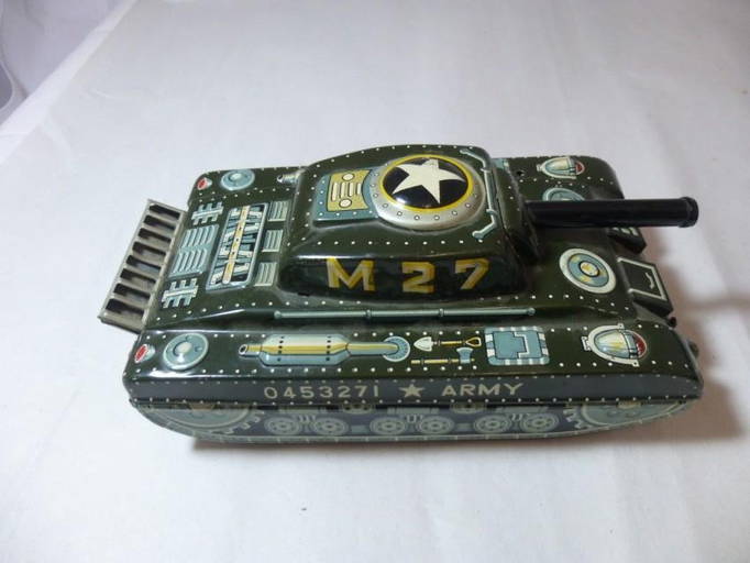 Vintage Tin Tank Toy