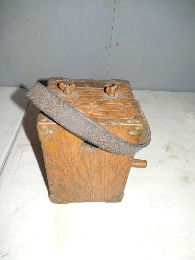 Rare Antique Dynamite Detonator Box w/Crank