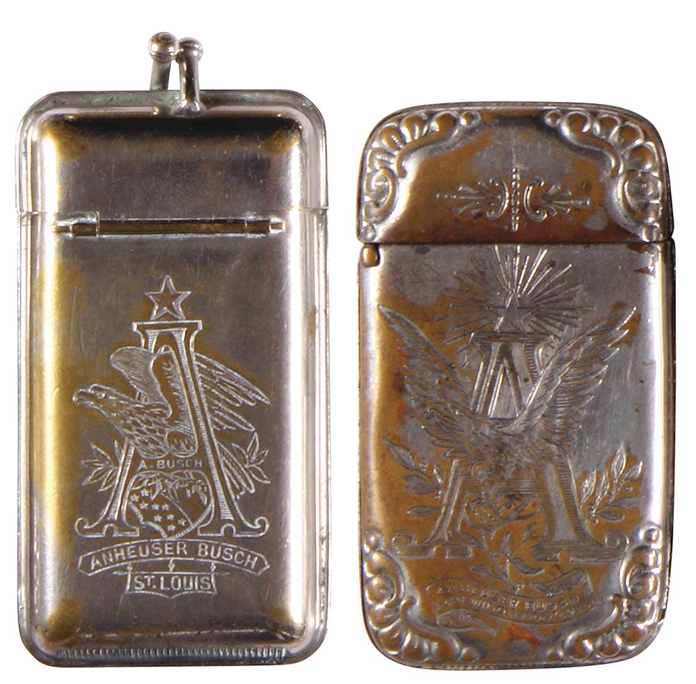 Two Anheuser-Busch match safes - Feb 16, 2021 | The Stein Auction Co. in IL