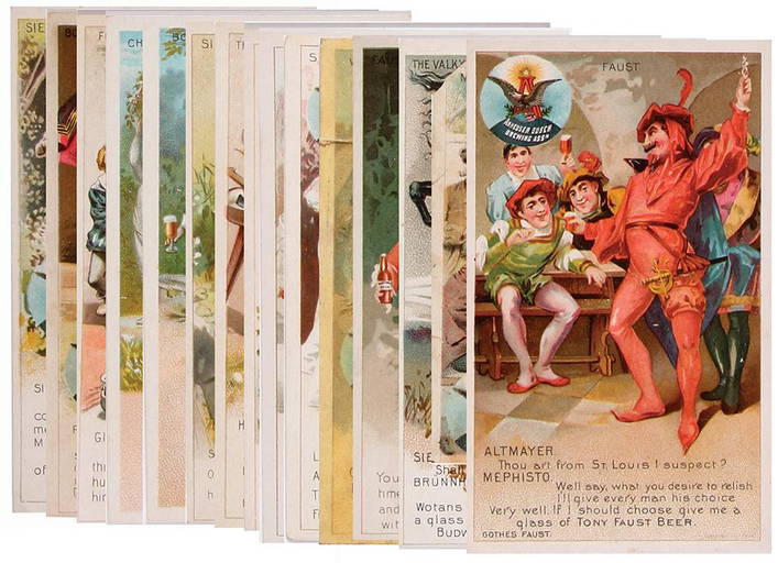 Fifteen Anheuser Busch Opera Cards Lithograph