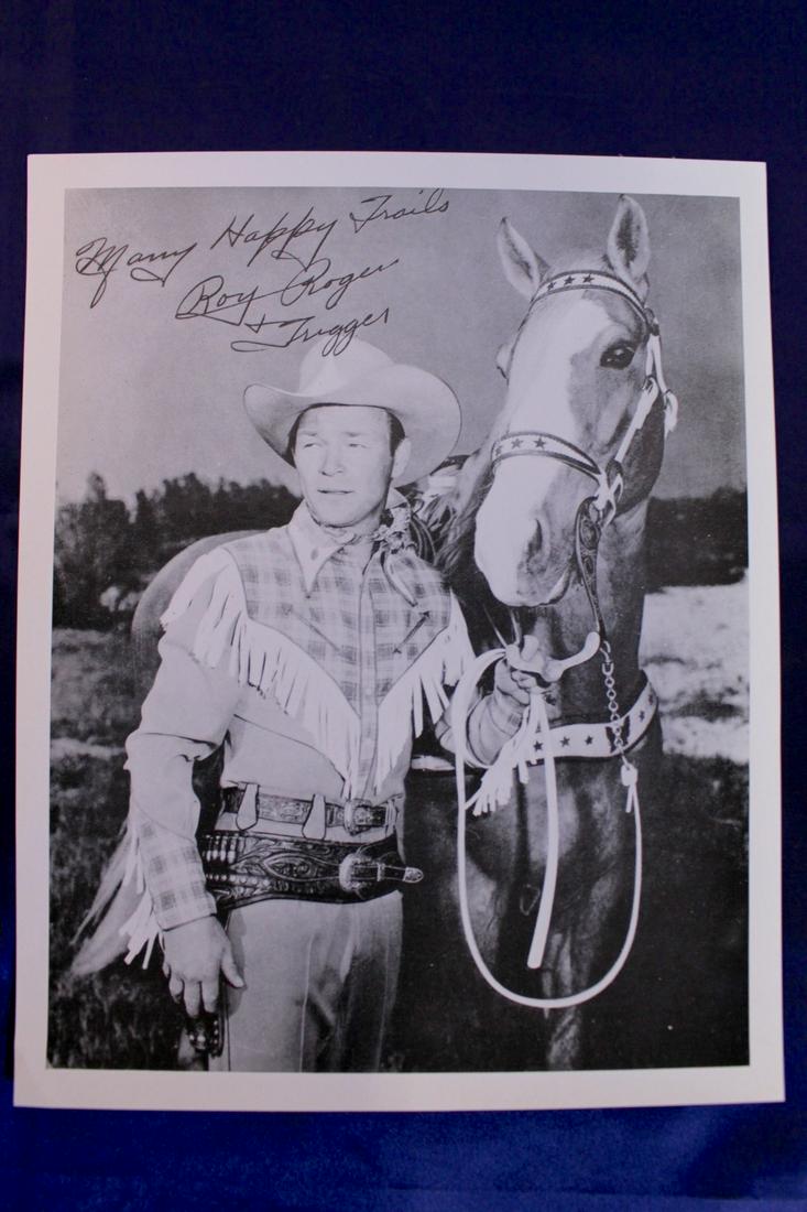 Roy Rogers And Trigger Autographed Photo From Quarter