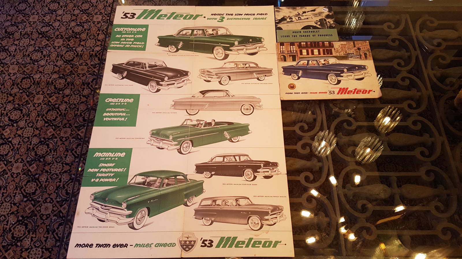 Original 1950s Chevrolet And Meteor Cars Catalogue And Poster Auction