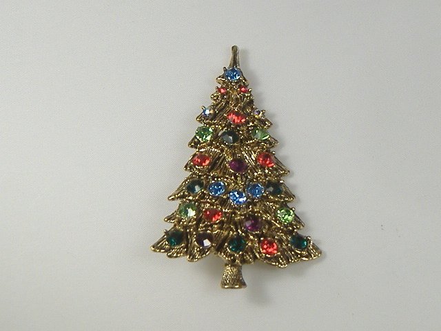 Vintage Swarovski Crystal Christmas Tree Pin/Brooch