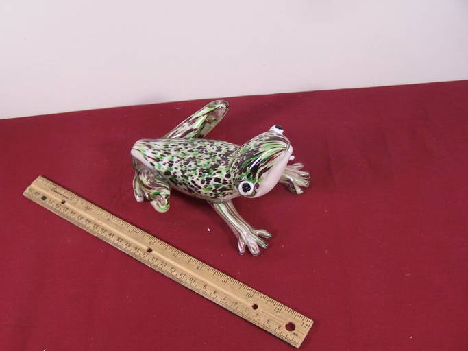 Ann Primrose Crystalleria D'arte Murano Frog Sculpture