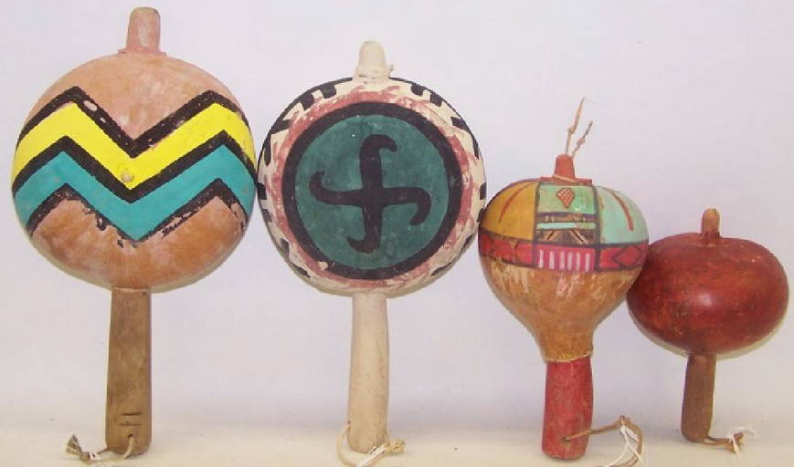 *4 TRADITIONAL HOPI RATTLES - Apr 22, 2017 | Bunte Auction Services ...