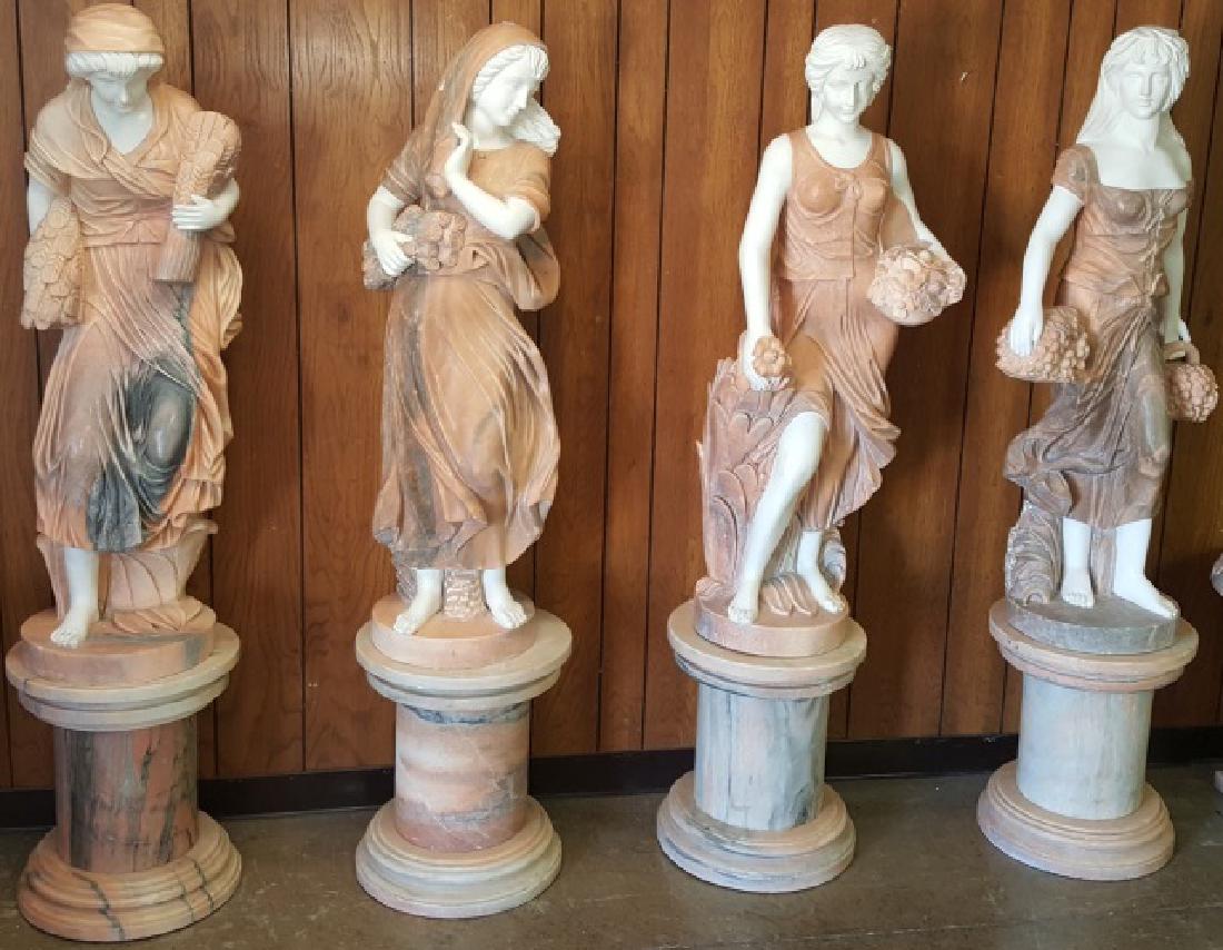 *SET OF 4 CARVED ALABASTER SCULPTURES