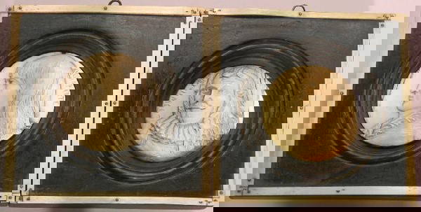 Two 19th Century European Carved Ivory Portraits|