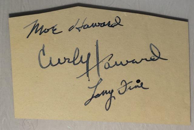 Three Stooges Autographs