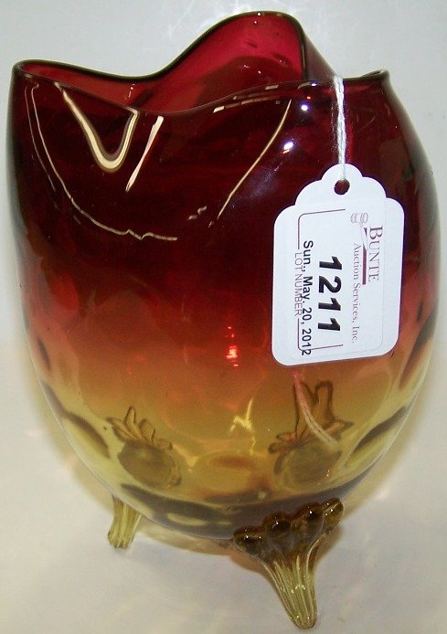 ***victorian Amberina Glass Vase