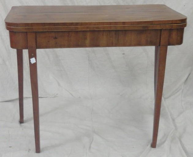 *19th C. Hepplewhite Fold Over Game Table