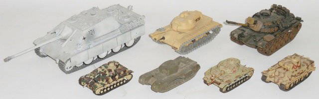 *group Of Diecast Military Tank Models