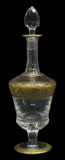 Saint Louis 'thistle' Crystal Footed Decanter