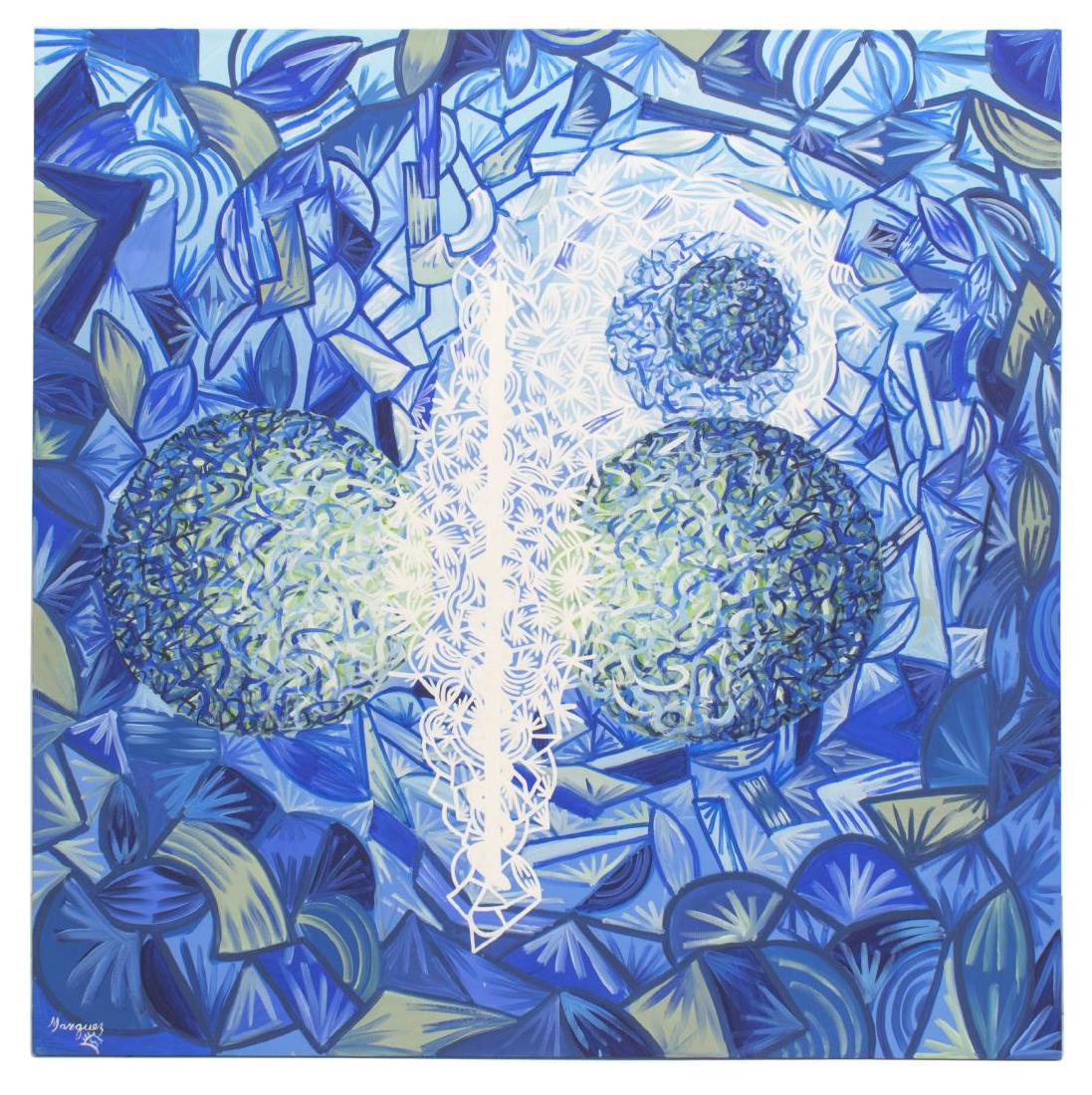 TRUMAN MARQUEZ (B.1962) ABSTRACT BLUE PAINTING - Aug 26, 2017 | Austin ...