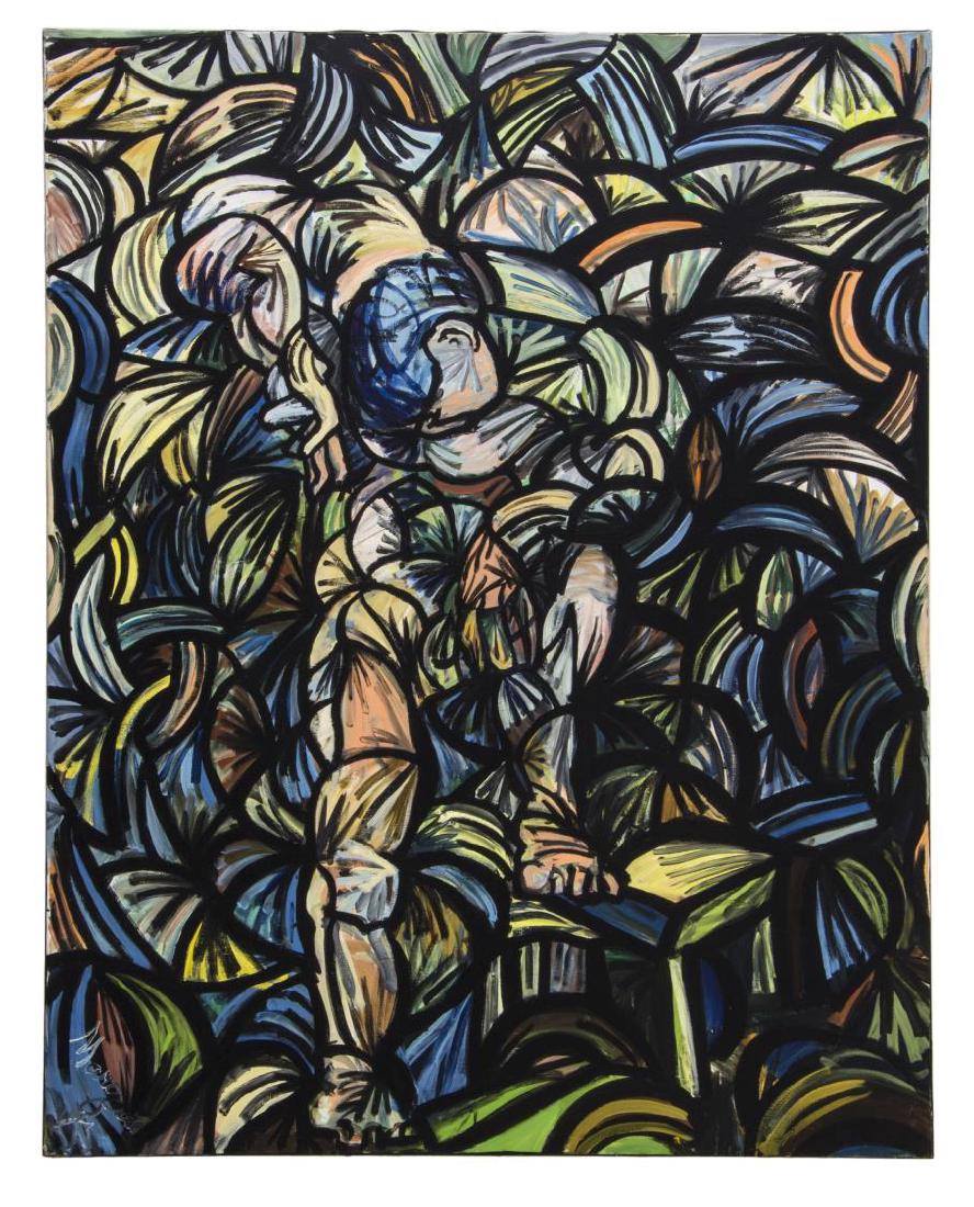 TRUMAN MARQUEZ (B.1962) ABSTRACT FIGURE PAINTING