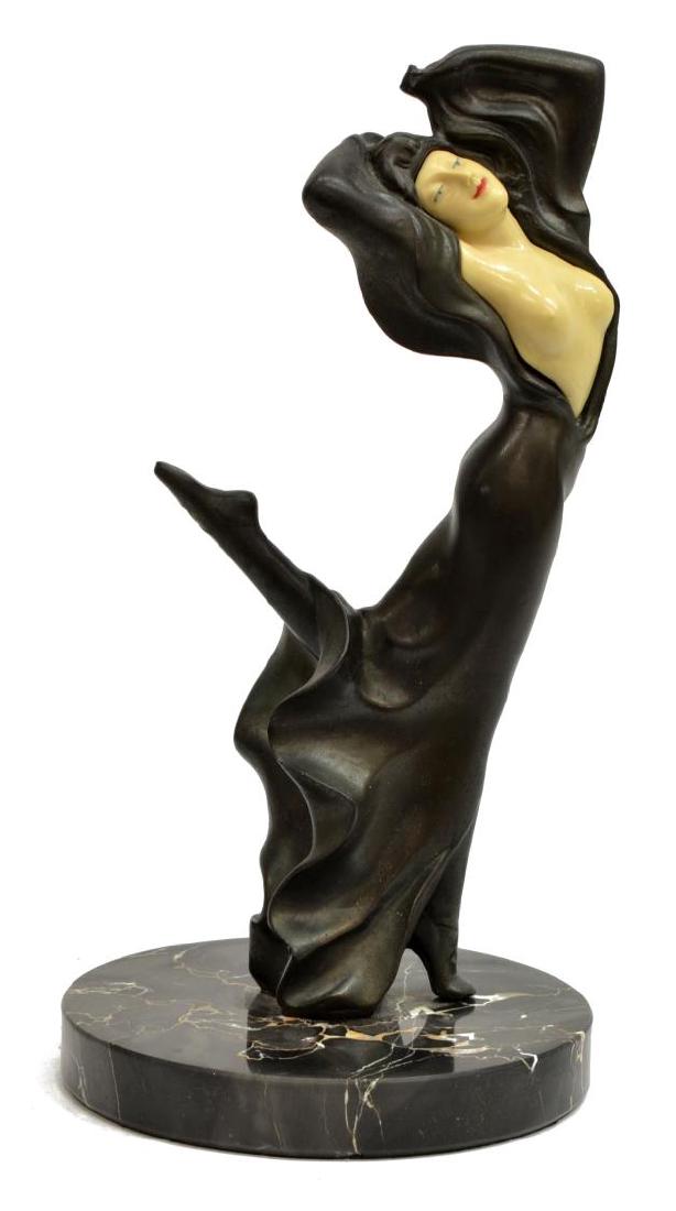 Bronze & Celluloid Dancing Lady, Attrib. Jb Hirsch