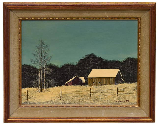 J.l. Egenstafer (b. 1943), Farm Scene Painting