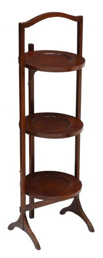 English Mahogany Three Tier Pie Stand
