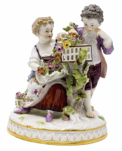 Meissen Porcelain Figural Group Allegory Of Spring