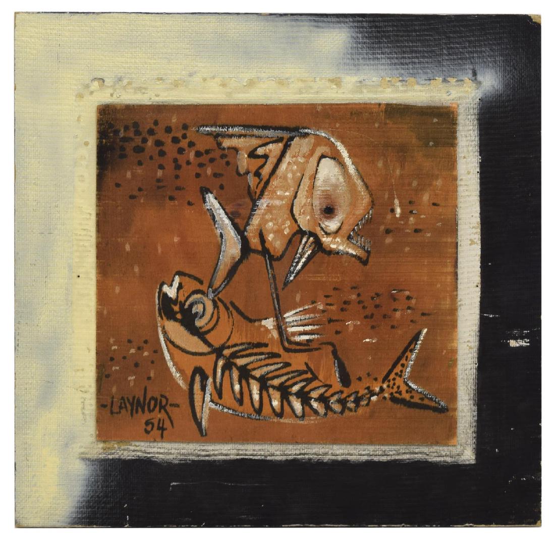 HAROLD LAYNOR (1922-1991) PAINTING ON BOARD