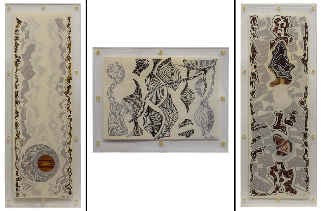 (3) Amy Freeman Lee (1914 2004) Framed Drawings
