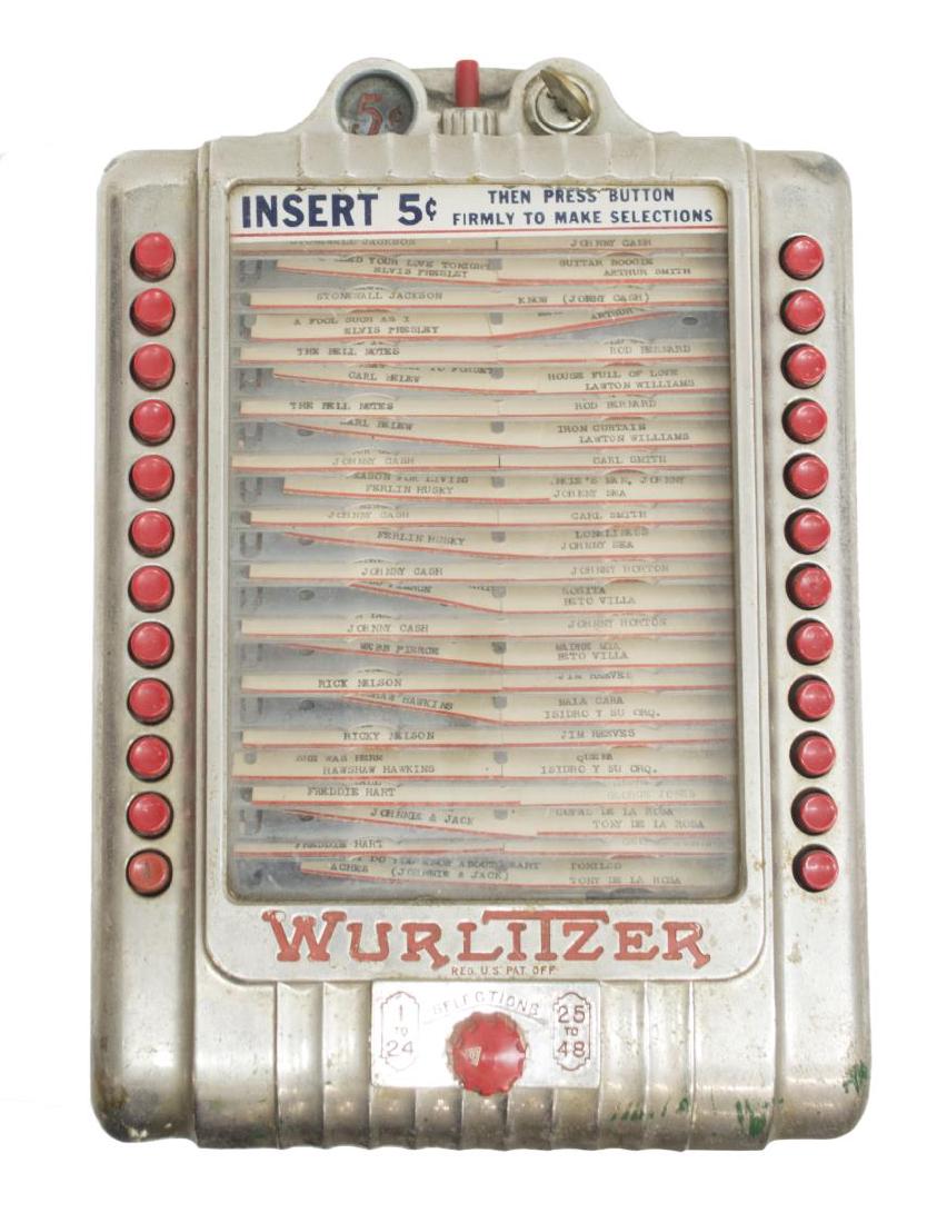 WURLITZER REMOTE JUKEBOX WALL BOX