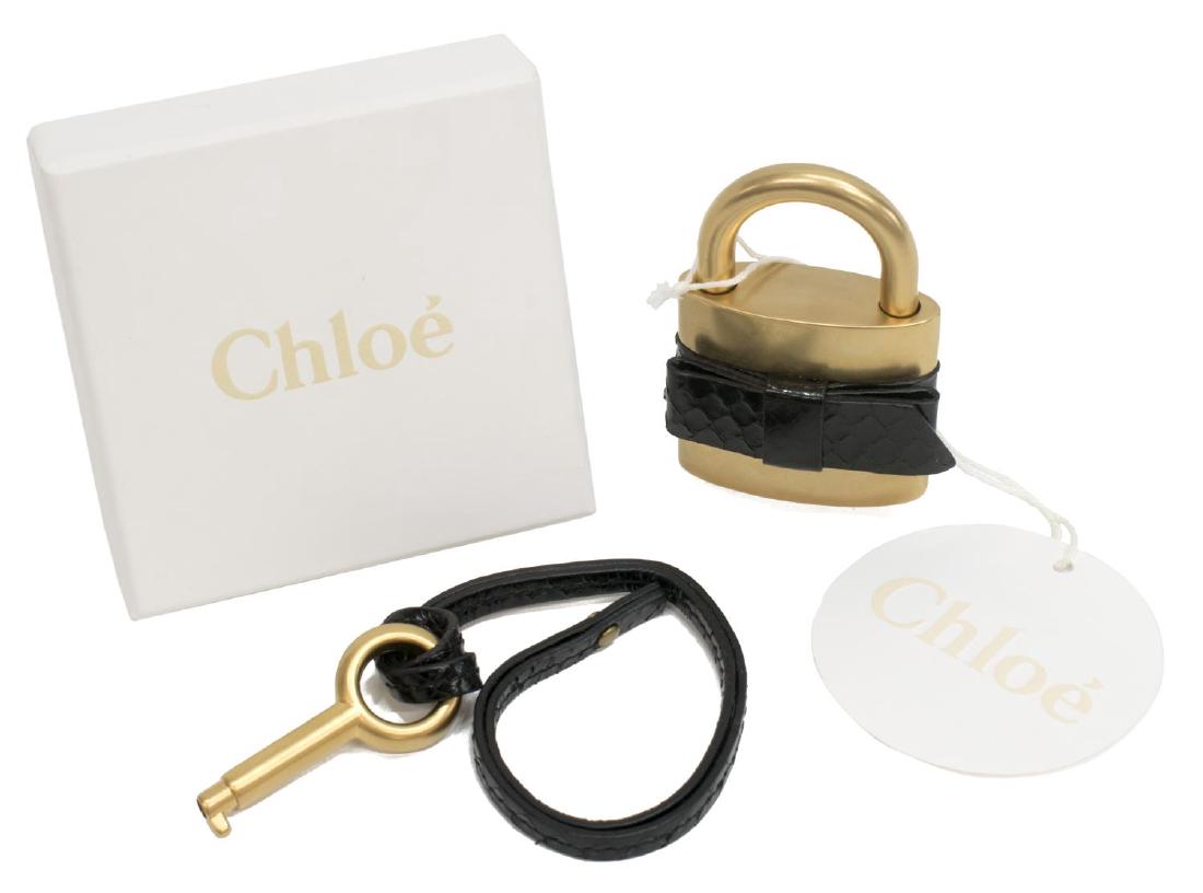 CHLOE PADDINGTON PYTHON & BRASS PADLOCK & KEY