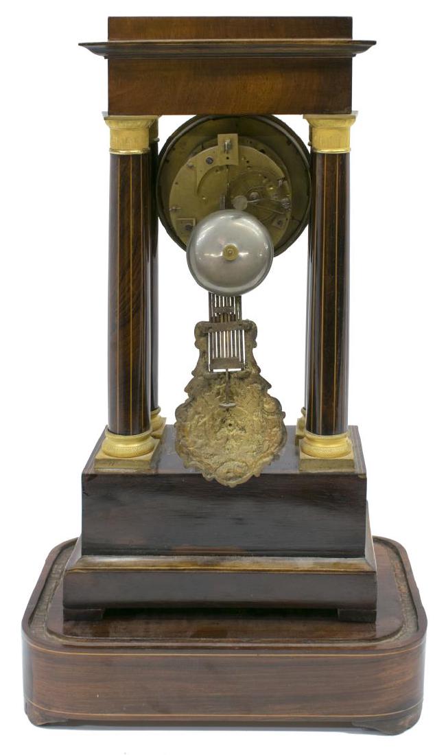 NAPOLEON III PERIOD MARQUETRY PORTICO CLOCK