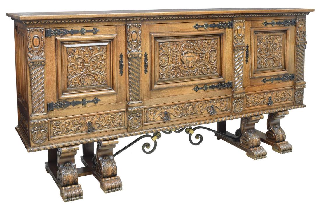 SPANISH RENAISSANCE REVIVAL SIDEBOARD