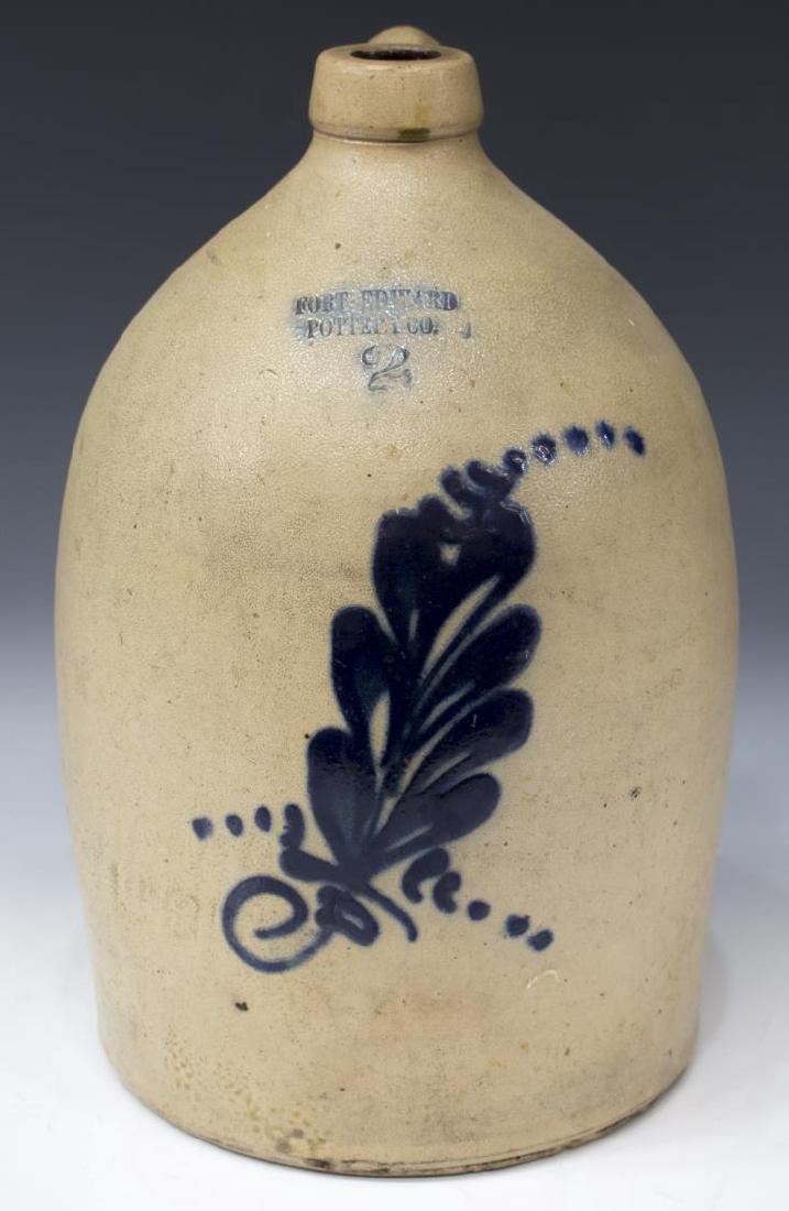 FORT EDWARD POTTERY CO. NEW YORK STONEWARE JUG