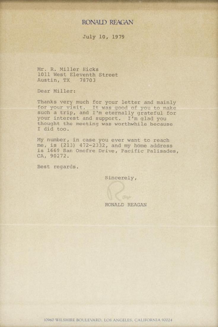 RONALD REAGAN AUTOGRAPHED LETTER