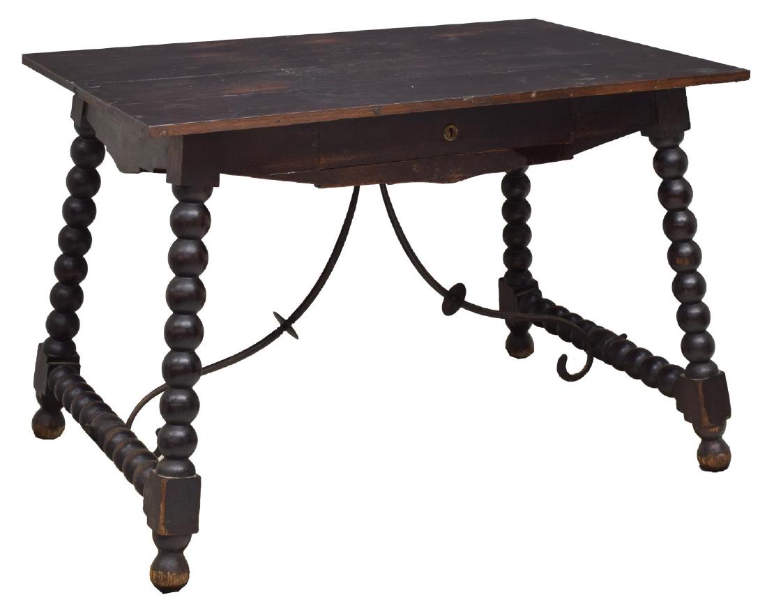 SPANISH SPOOL LEG LIBRARY TABLE