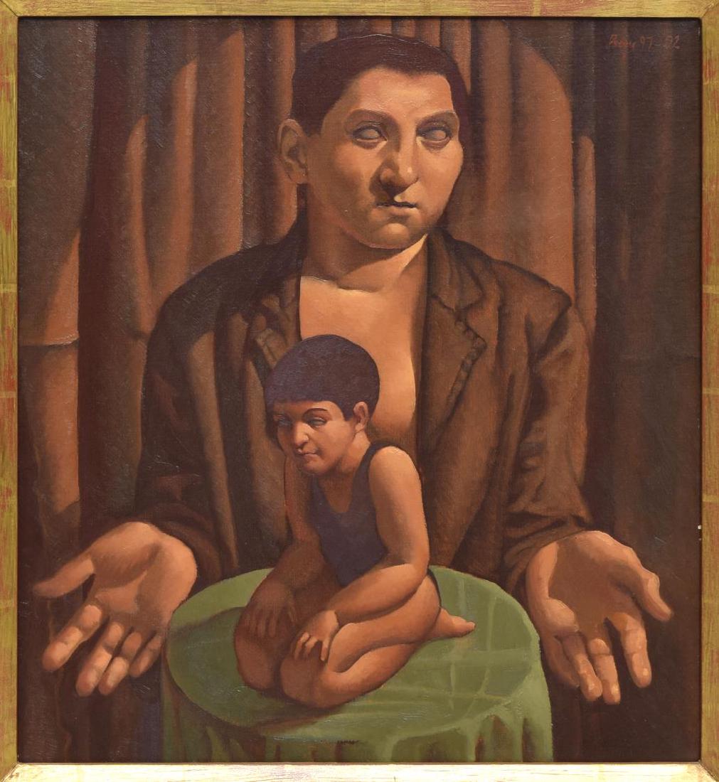 EDWARD POVEY (B.1951) FRAMED OIL ON LINEN PAINTING