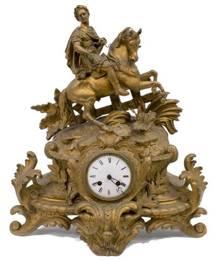 French Japy Freres Julius Caesar Mantle Clock