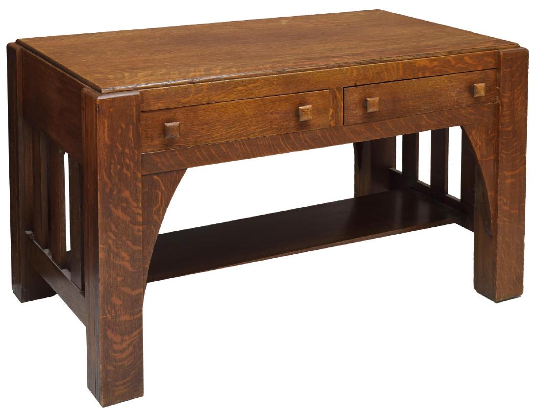 MISSION OAK DESK LIBRARY TABLE