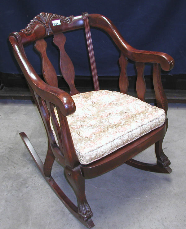 713: MAHOGANY CLAW FOOT ROCKER. 35"x24"x34", IN GOOD CO - Oct 03, 2004 ...