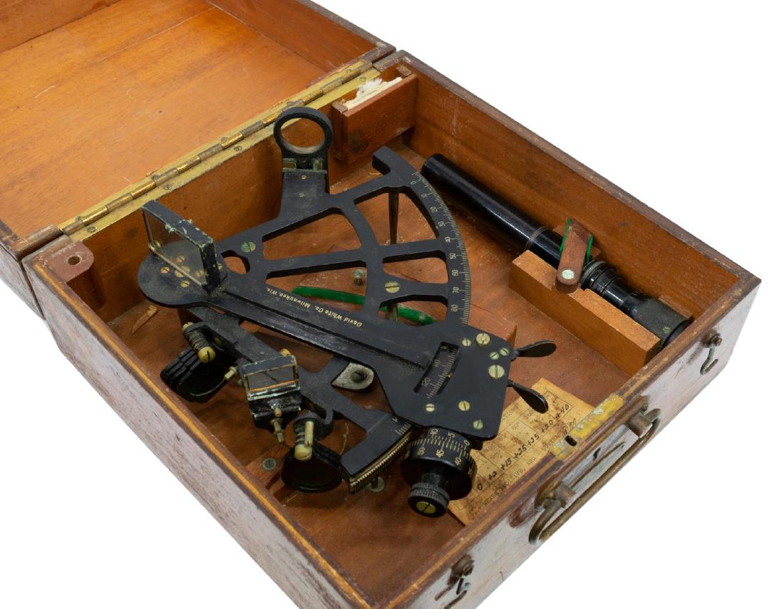 WWII DAVID WHITE COMPANY U.S. NAVY SEXTANT