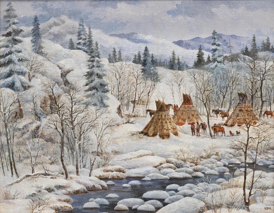 GENE RENNER MOBLEY (TX) OIL PAINTING TEPEES