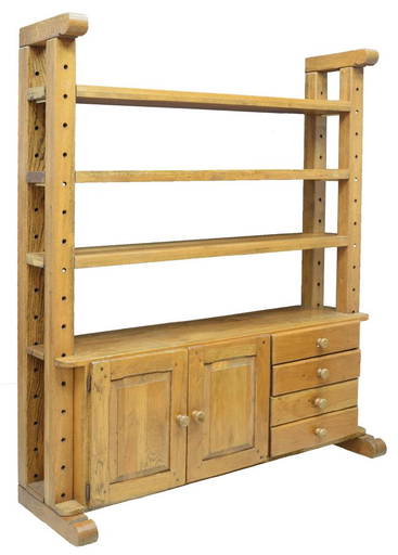 Dutch Golden Oak Standing Cheese Cabinet