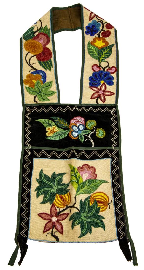 LARGE IROQUOIS CEREMONIAL BEADED APRON
