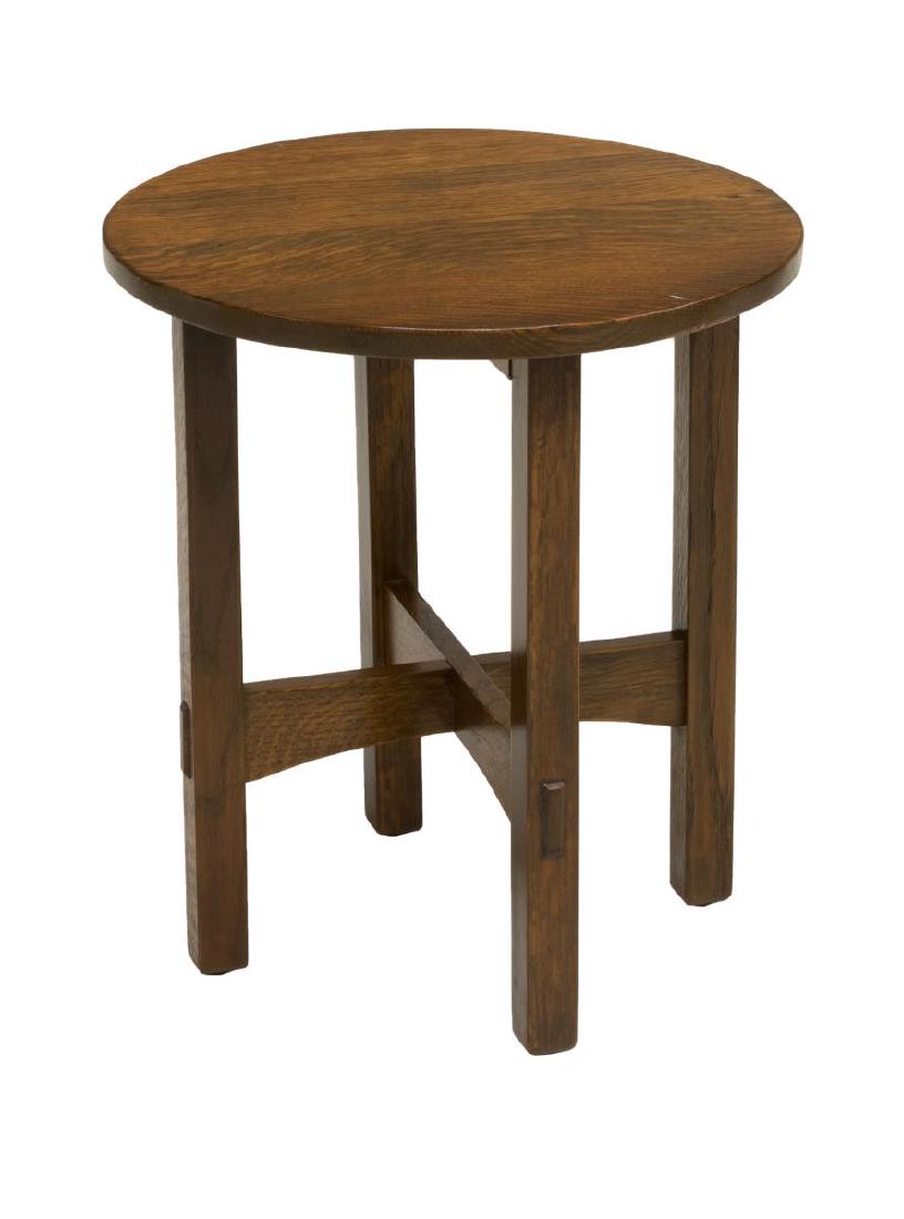 STICKLEY CABINETMAKERS CRAFTSMAN OAK TABORET TABLE