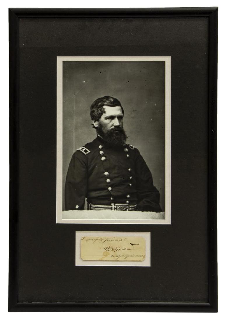 AUTOGRAPH, GEN. O.O. HOWARD, CIVIL WAR, C.O.A.