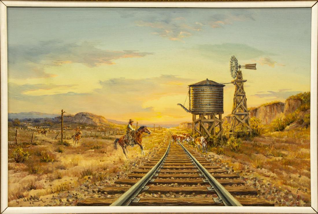 BARBARA GARVIN (1936-2006) WESTERN PAINTING 24x36