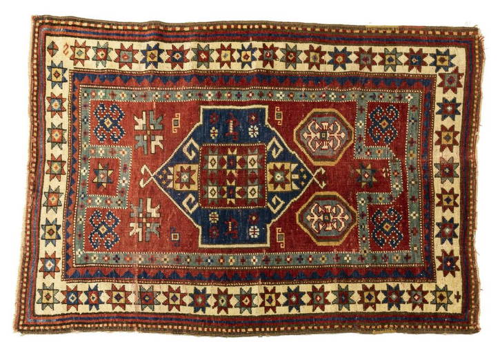 Hand Tied Karachev Rug 4'4" X 3'