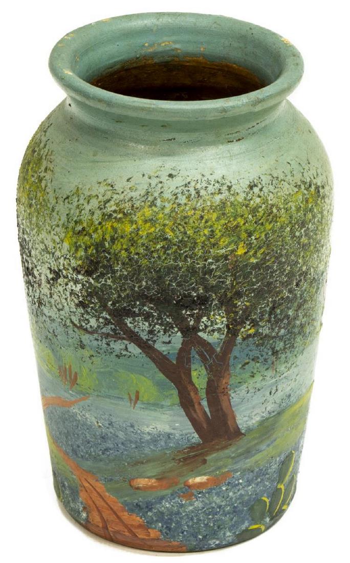 TEXAS MEYER POTTERY BLUEBONNET VASE, 6"H