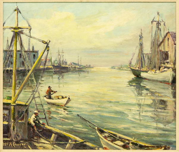 William Couper (d.1972) Oil On Board Ship Painting