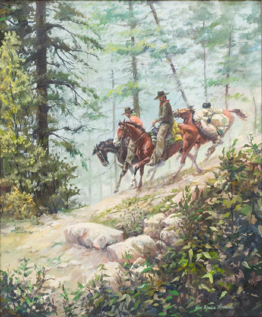 JOE RADER ROBERTS (1925-1982) WESTERN PAINTING