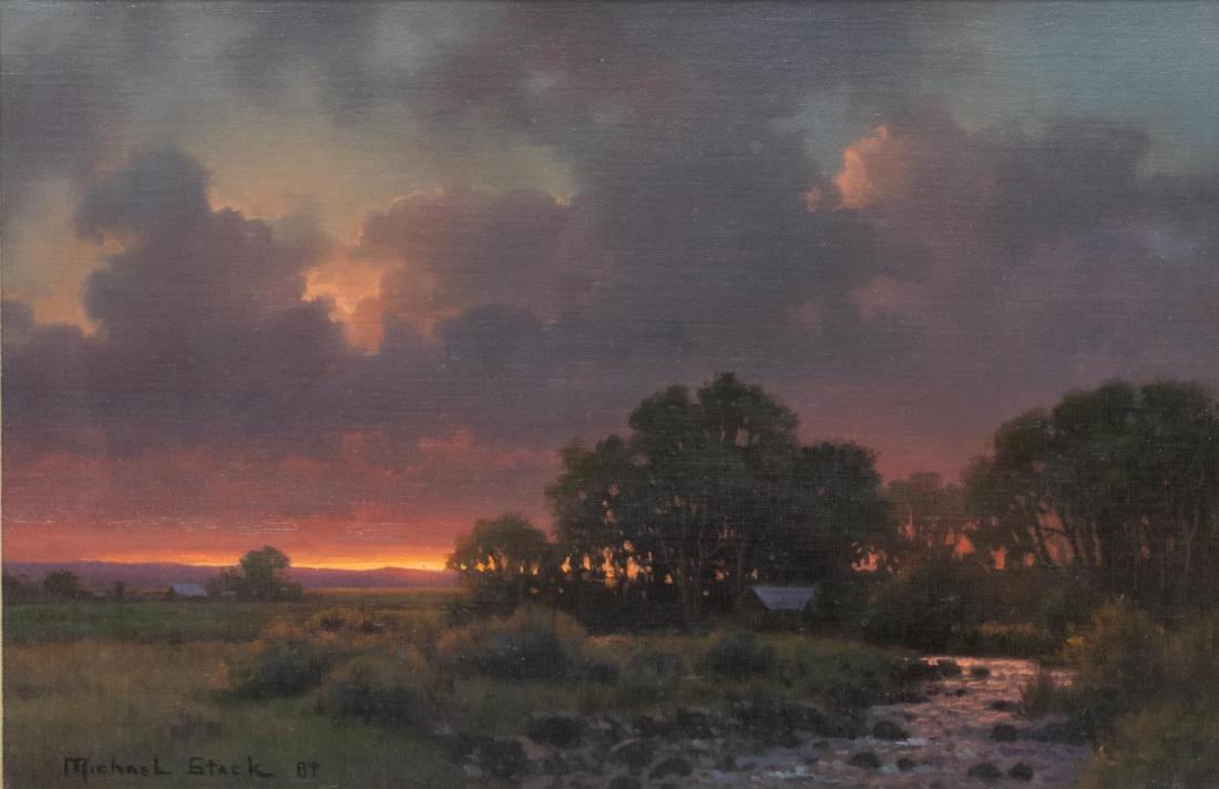 MICHAEL STACK (B.1947) TAOS, NM OIL PAINTING