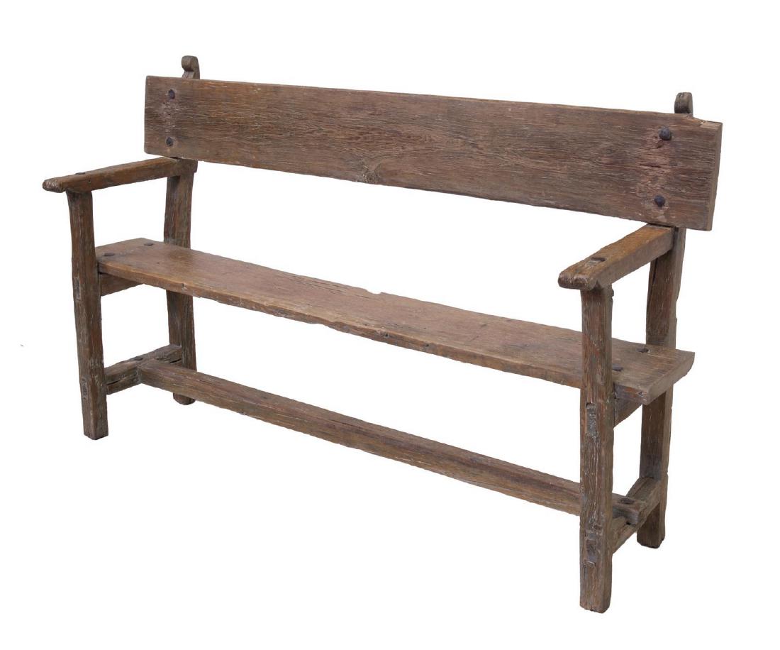 MEXICAN SPANISH COLONIAL STYLE RUSTIC BENCH